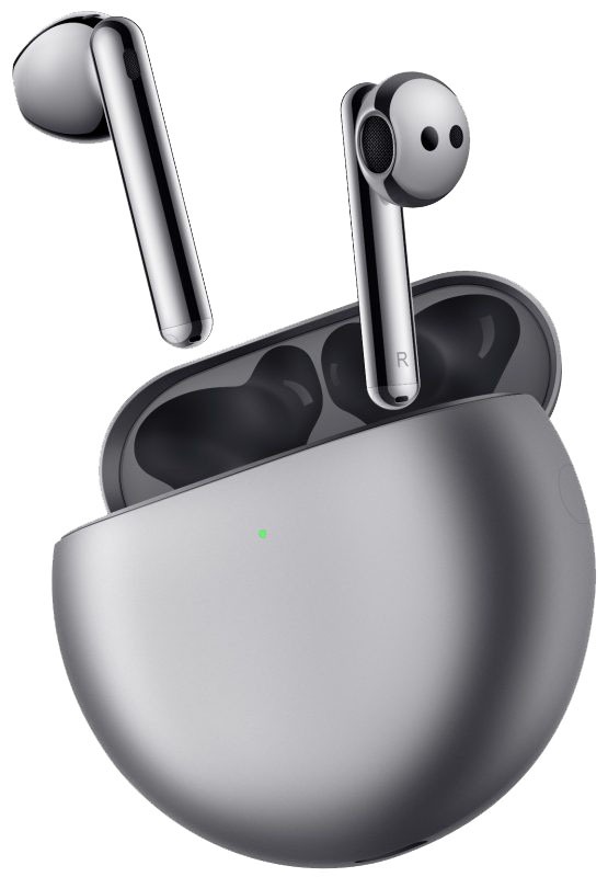 Купить беспроводные наушники Huawei Freebuds 4 (мерцающий серебристый ...