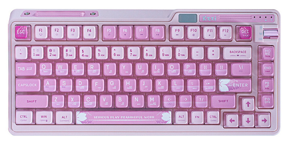 Купить игровую клавиатуру KZZI K75 Pro Sakura Pink Moment Linear Switch ...