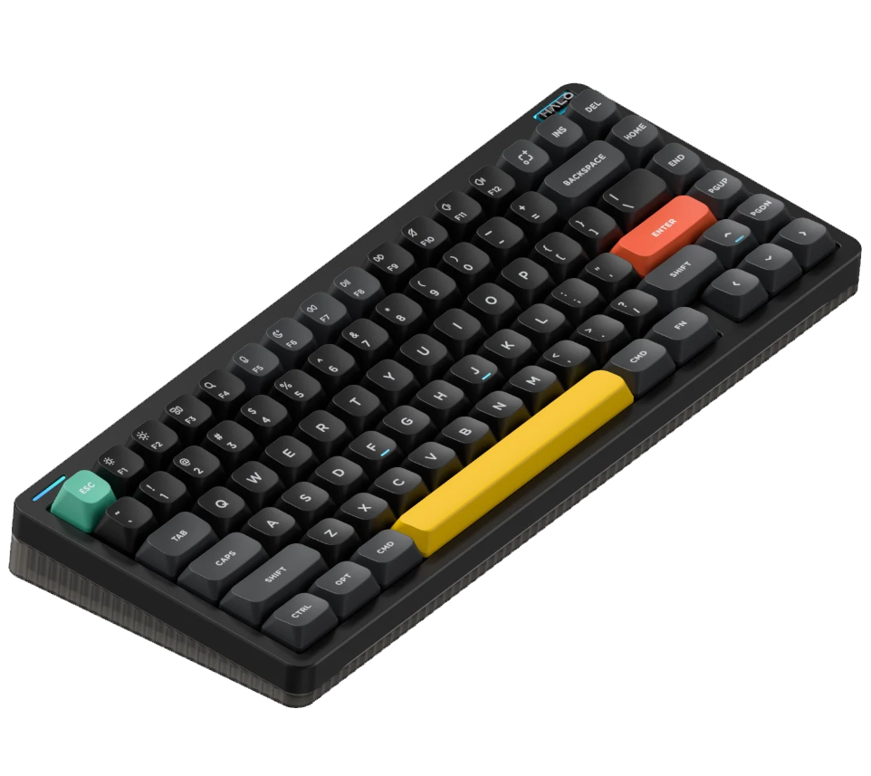 Купить игровую клавиатуру Nuphy Halo75 V2 Basalt Black RGB Raspberry ...